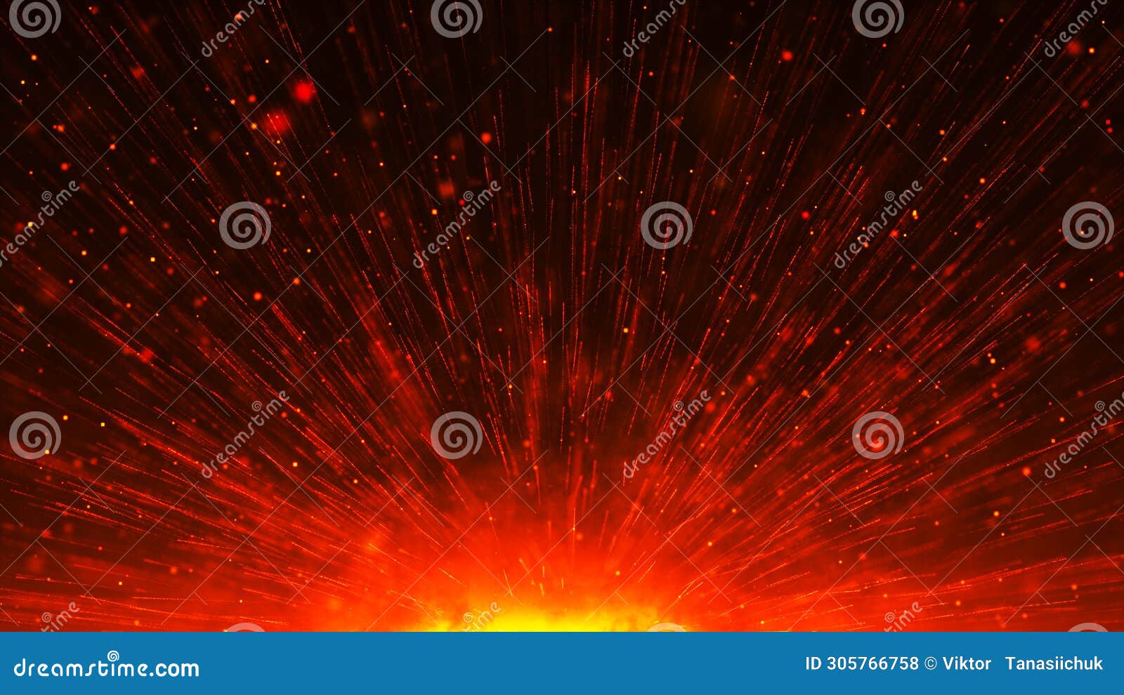 Abstract Red Orange LED Background with Rays and Motion Dots. Abstract ...