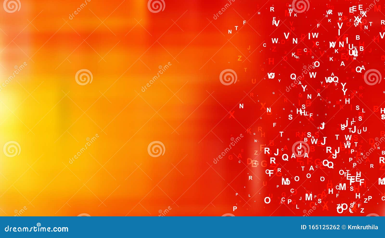 Abstract Red and Orange Random Letters Background Stock Vector ...
