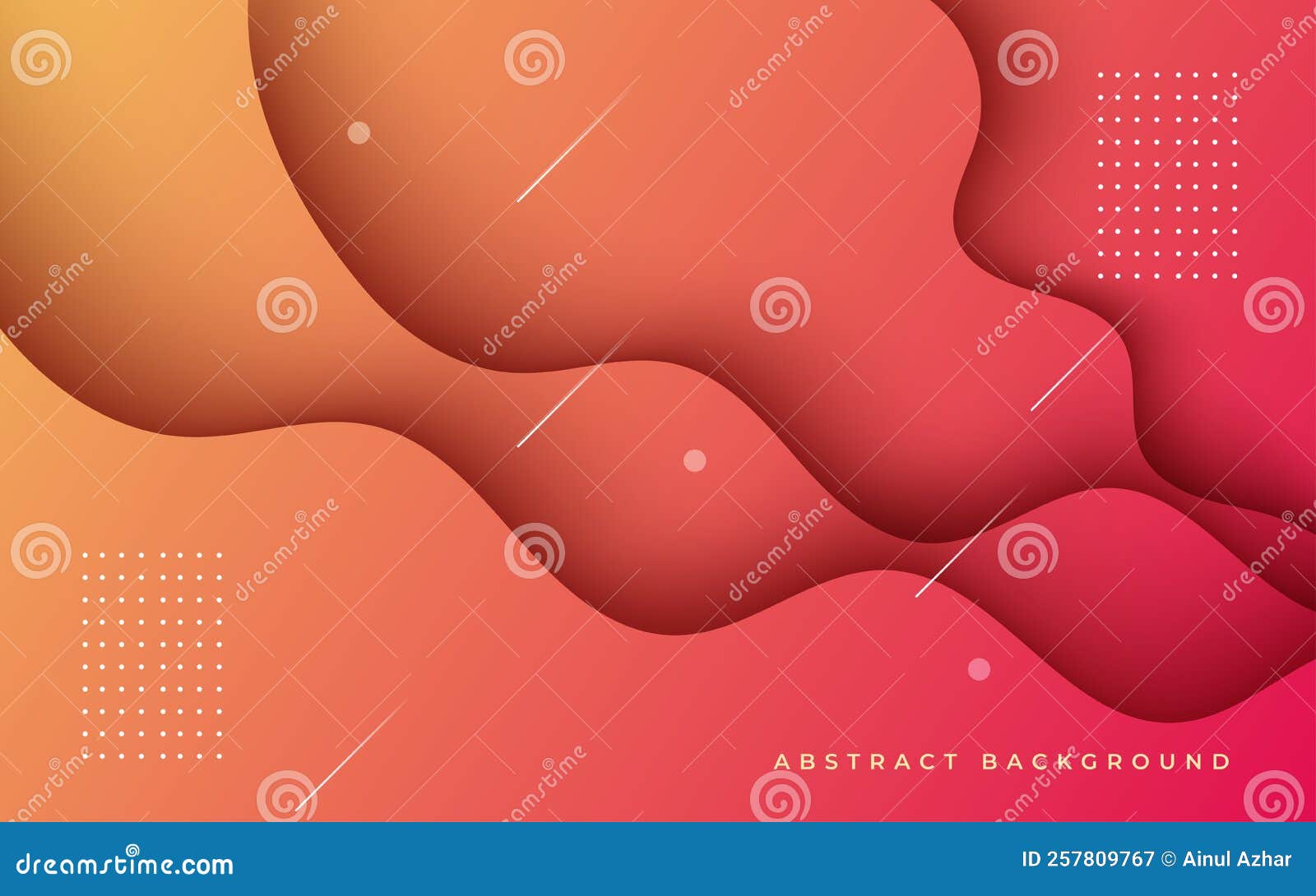 Abstract Red Orange Soft Diagonal Wavy Shape Light and Shadow with ...