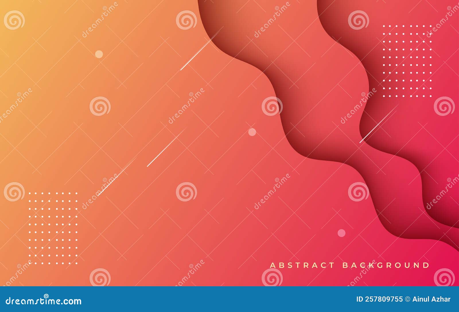 Abstract Red Orange Soft Diagonal Wavy Shape Light and Shadow with ...