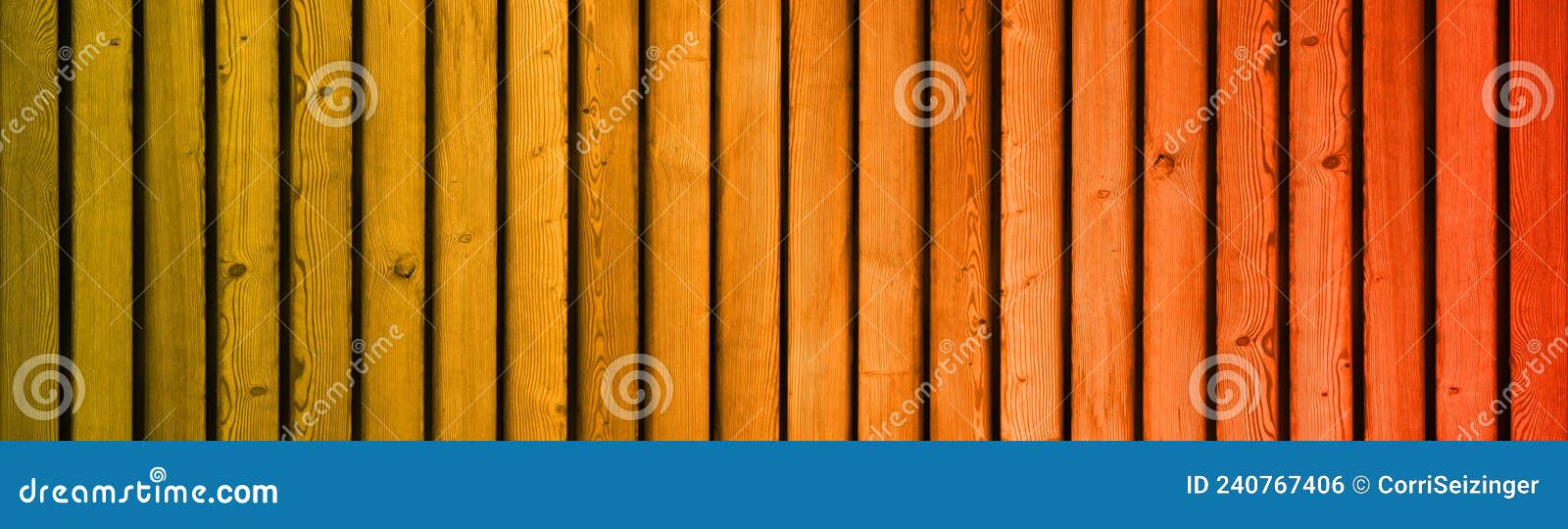 Abstract Red Orange Yellow Colored Rustic Wooden Facade Panel Wall ...