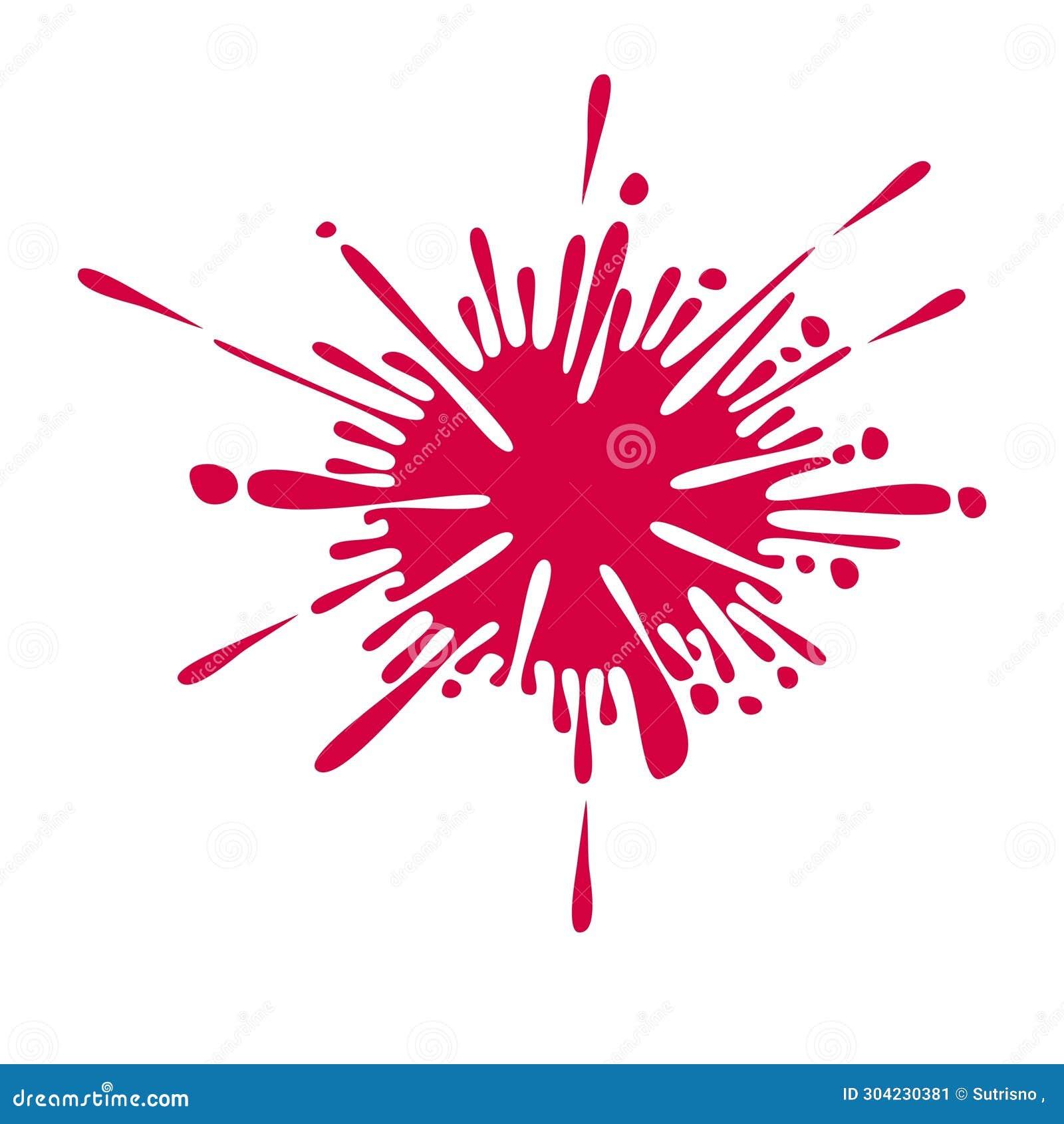 A Abstract Red Paint Splash. Red Ink Stock Vector - Illustration of ...