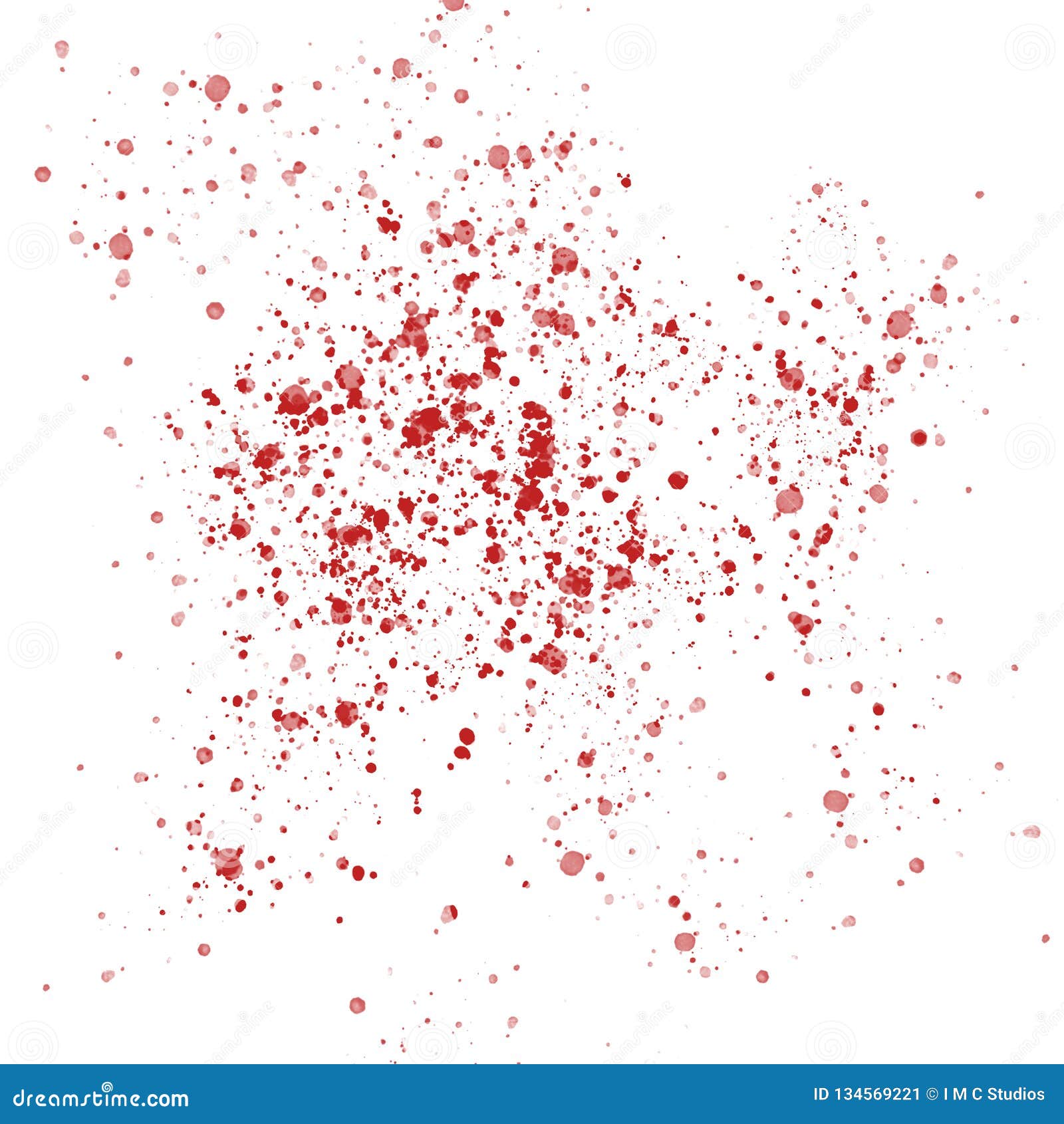 Abstract Red Particle Scatter on White Background Stock Illustration ...