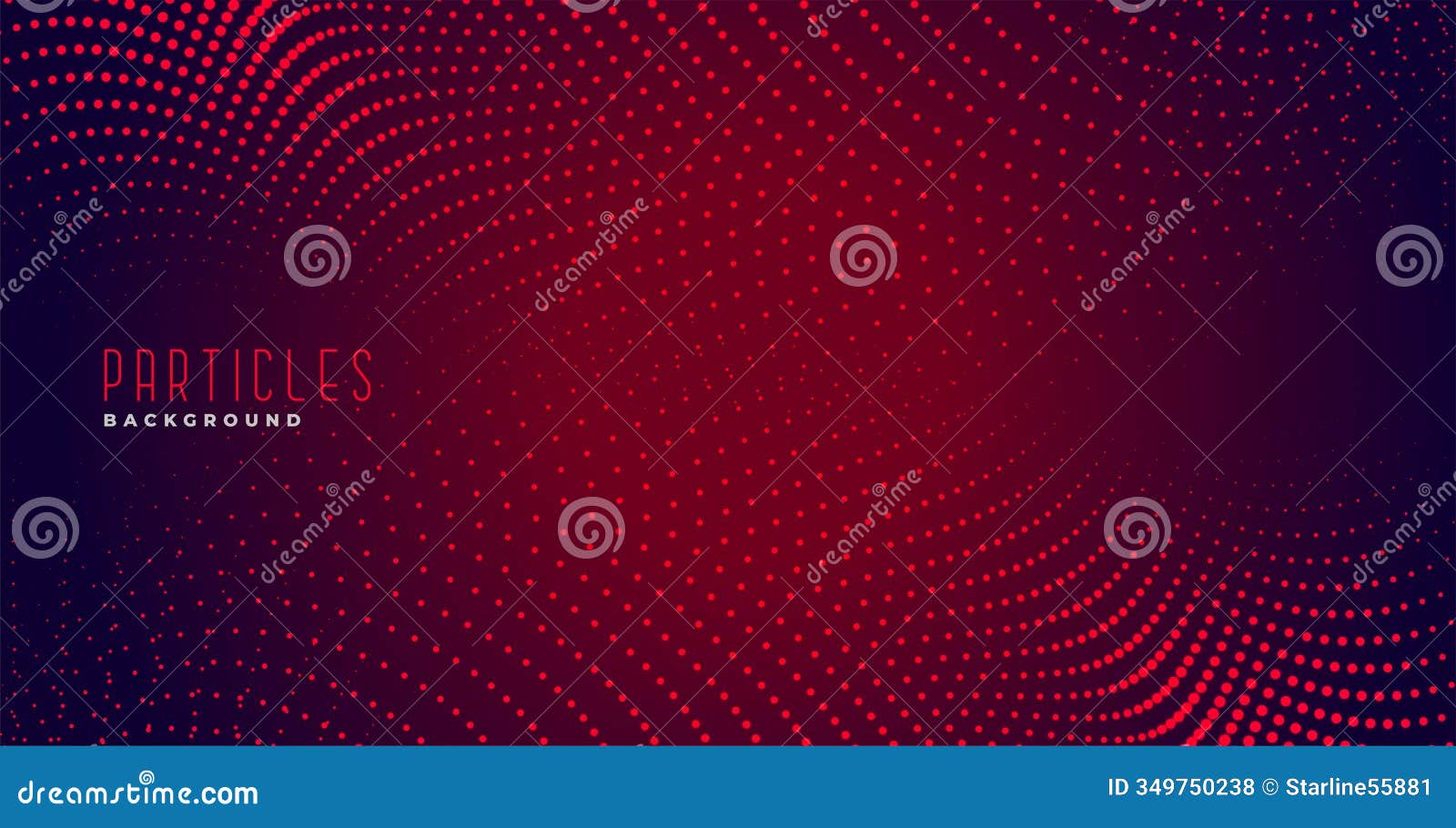 Abstract Red Particles Digital Dots Background Design Stock Vector ...