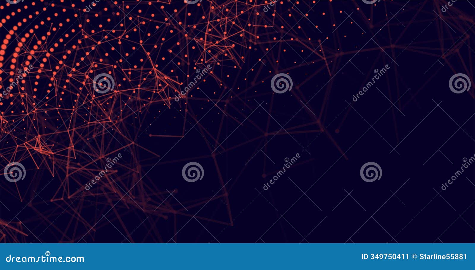 Abstract Red Particles Digital Technology Background Design Stock ...