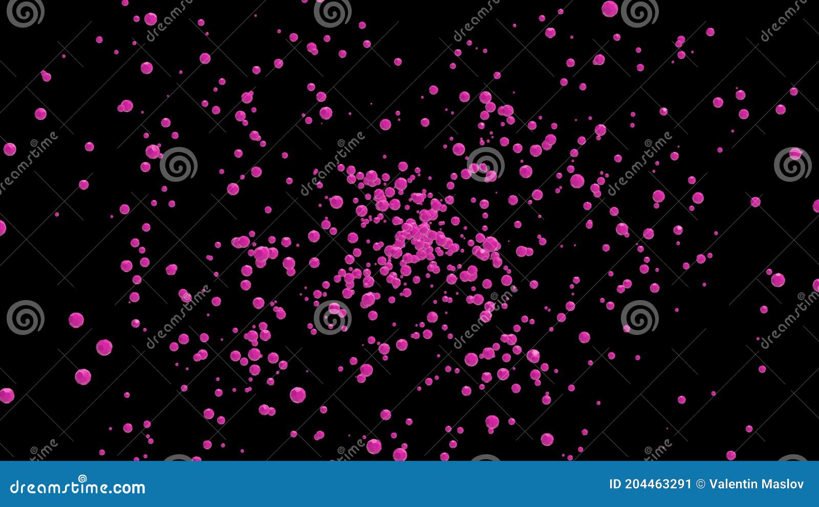 Abstract Red Particles In The Form Of Balls Of Different Diameters On A ...