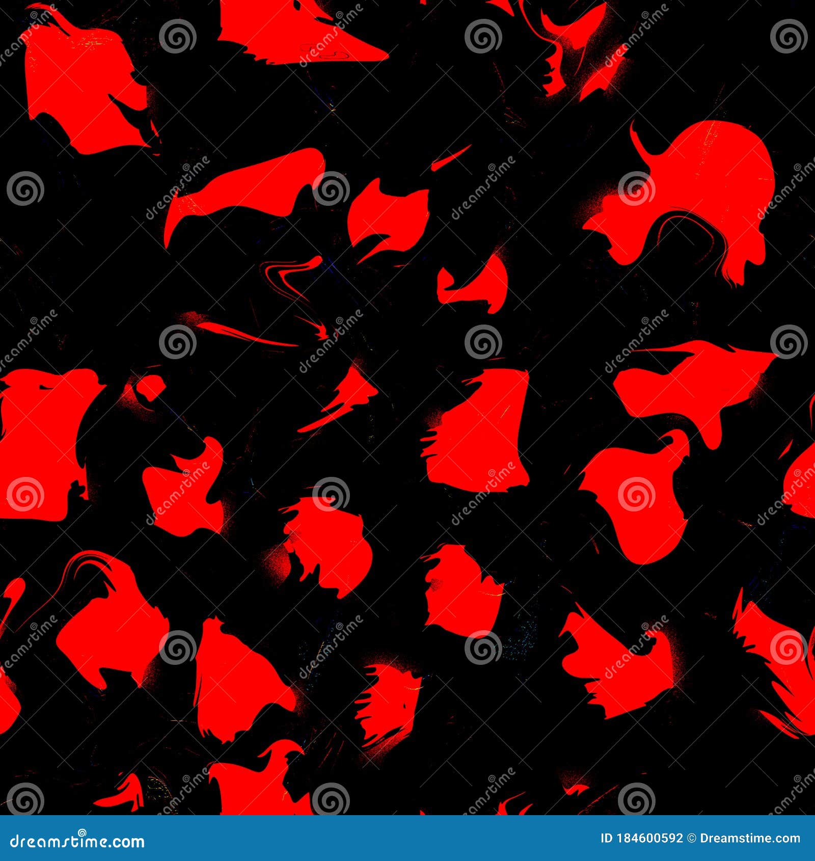 Abstract Red Pattern. Composition of Colorful Paint in Motion on Canvas ...