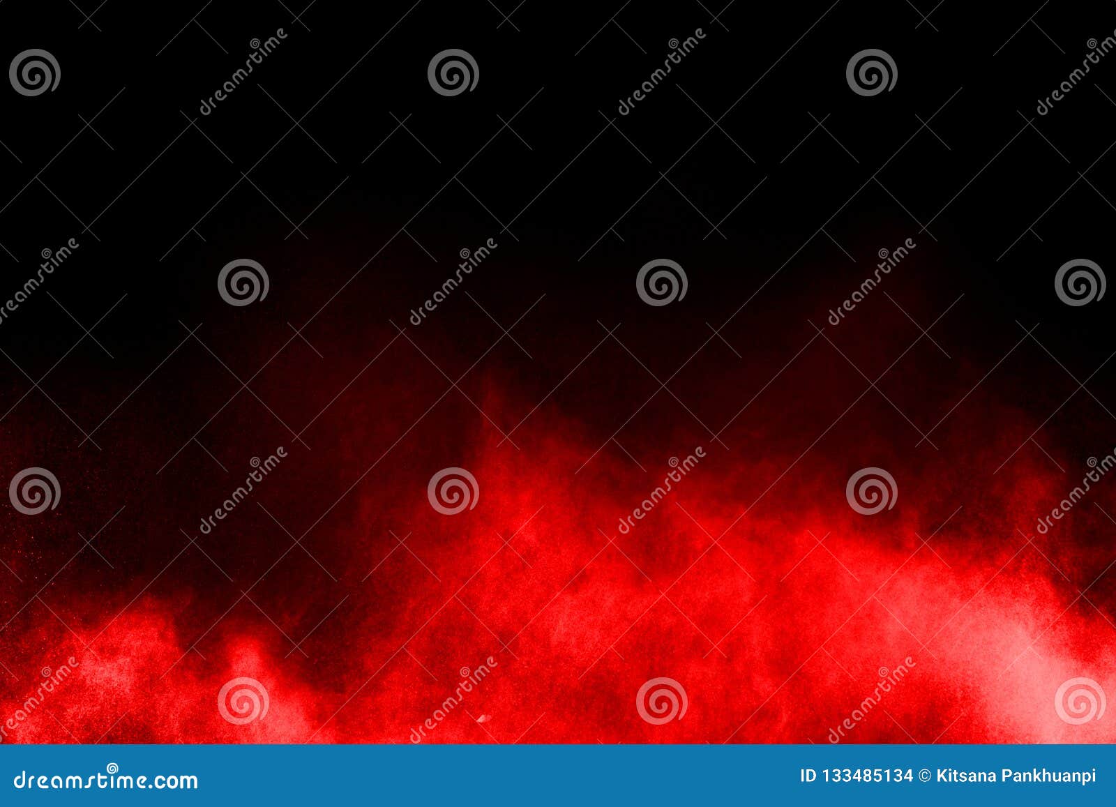 Abstract Red Powder Explosion on Black Background. Stock Photo - Image ...