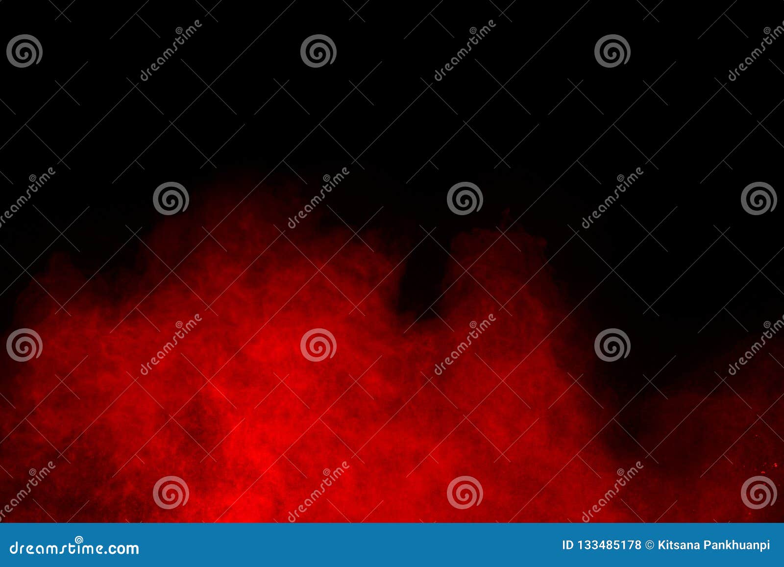 Abstract Red Powder Explosion on Black Background. Stock Photo - Image ...