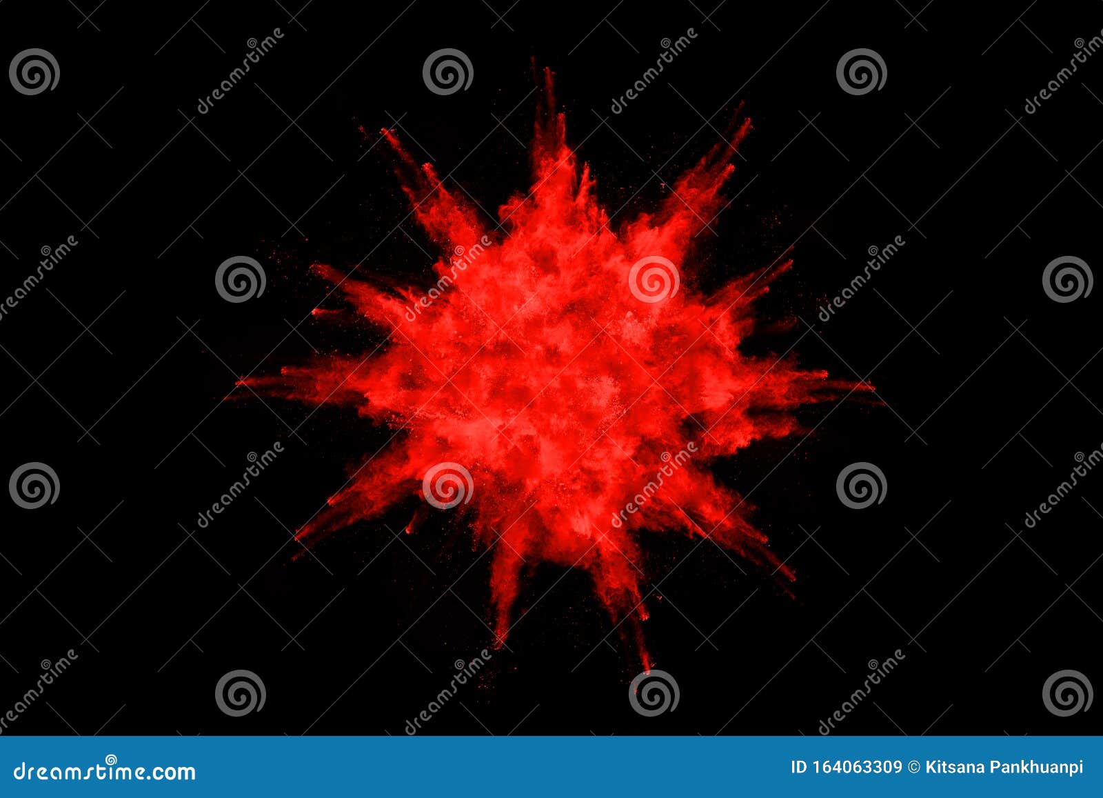 Red Powder Exploding on White Background. Stock Image - Image of brown ...