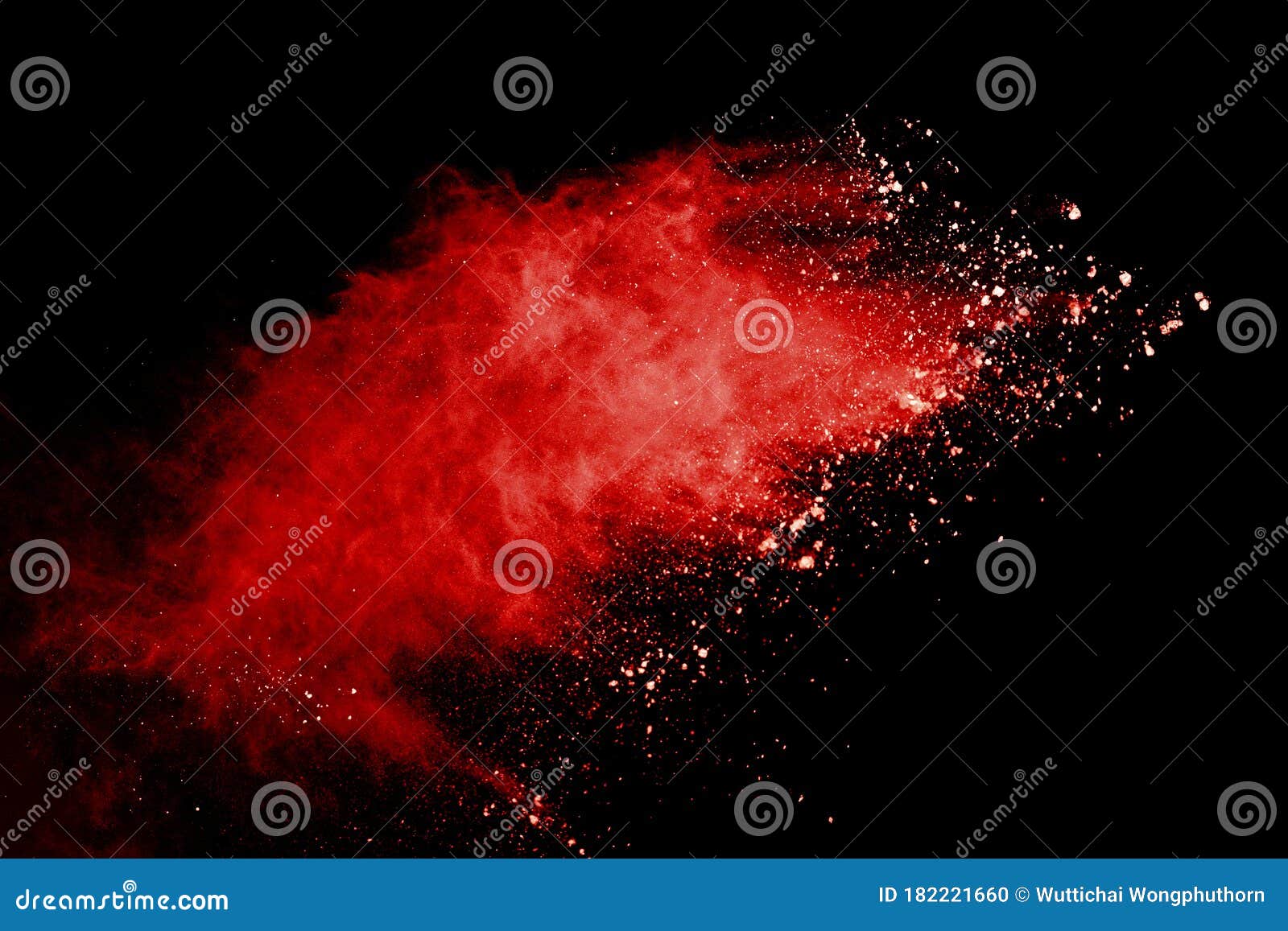 Abstract Red Powder Splatted Background,Freeze Motion of Red Powder ...