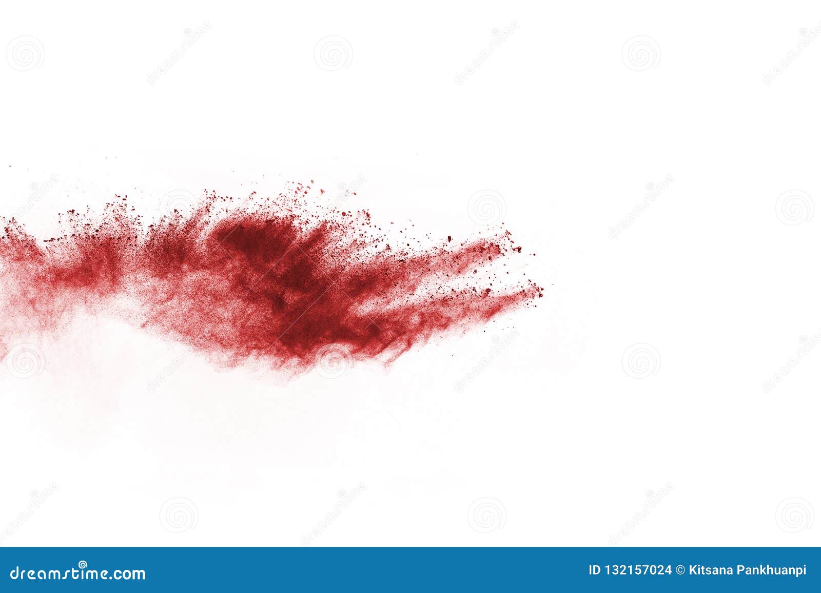 Abstract Red Powder Splatted on White Background. Stock Photo - Image ...