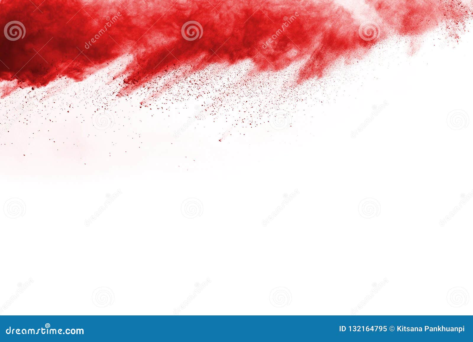 Abstract Red Powder Splatted on White Background. Stock Image - Image ...