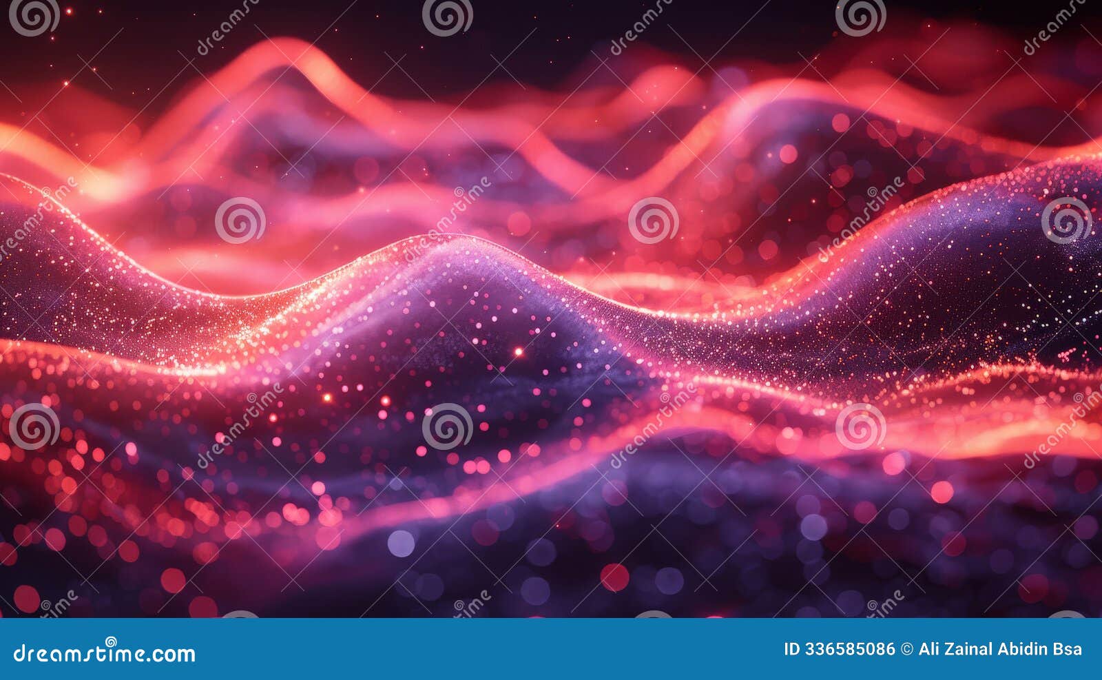 Abstract Red and Purple Wave.a Dance of Color Stock Illustration ...