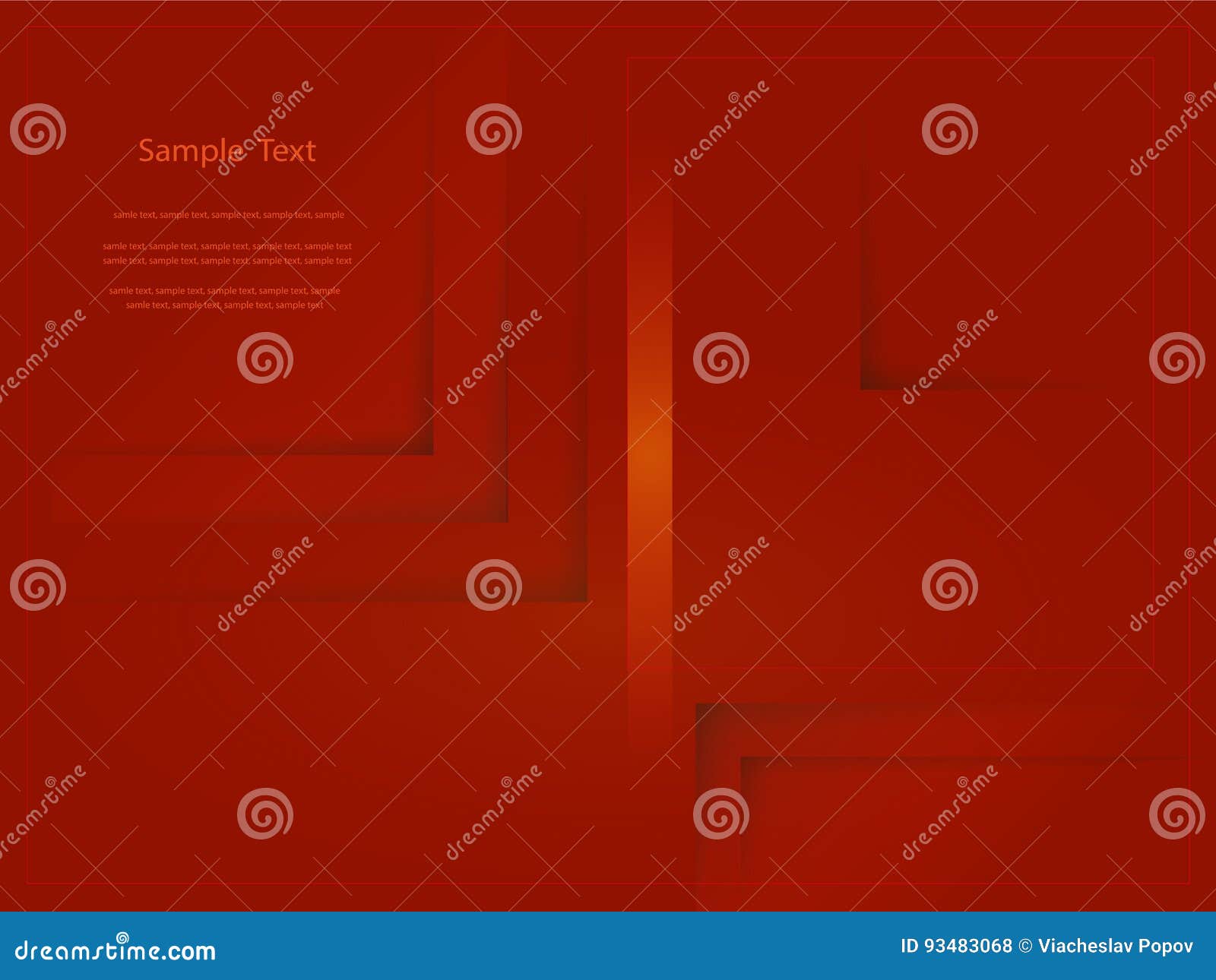 Abstract Red Report Cover Template Design. Stock Vector - Illustration ...