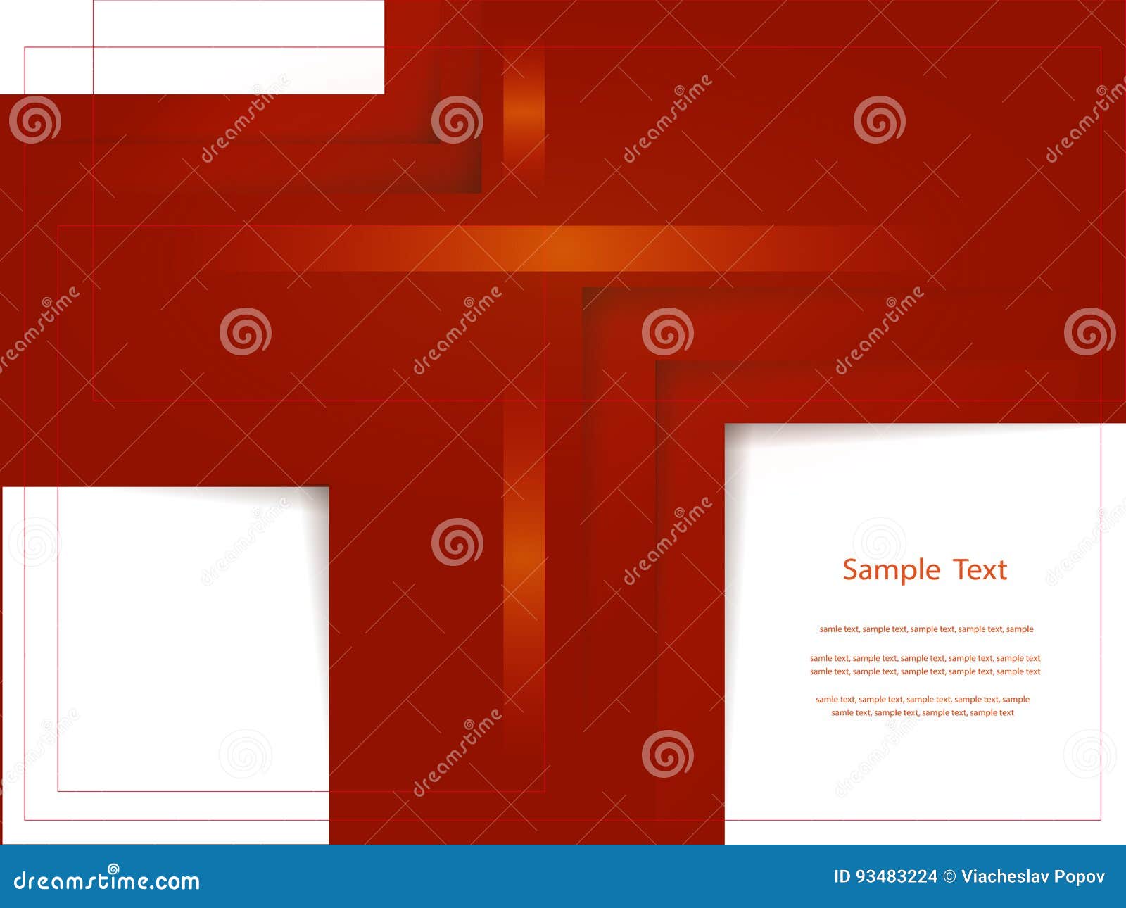 Abstract Red Report Cover Template Design Stock Vector - Illustration ...