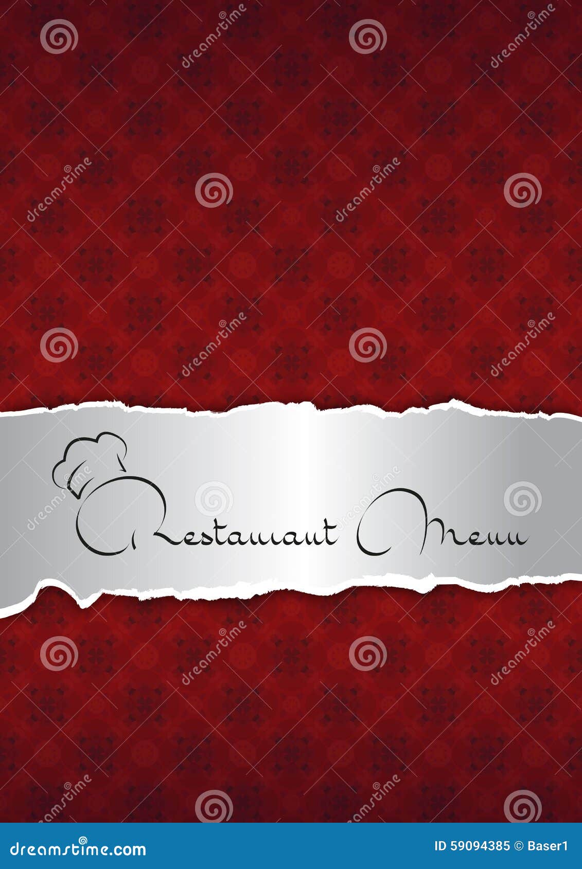 Abstract Red Restaurant Menu Cover Stock Vector - Illustration of ...