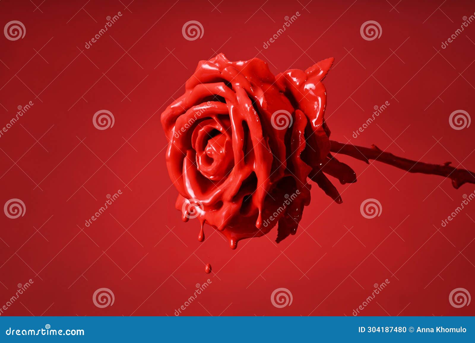Abstract red rose stock photo. Image of decoration, drip - 304187480