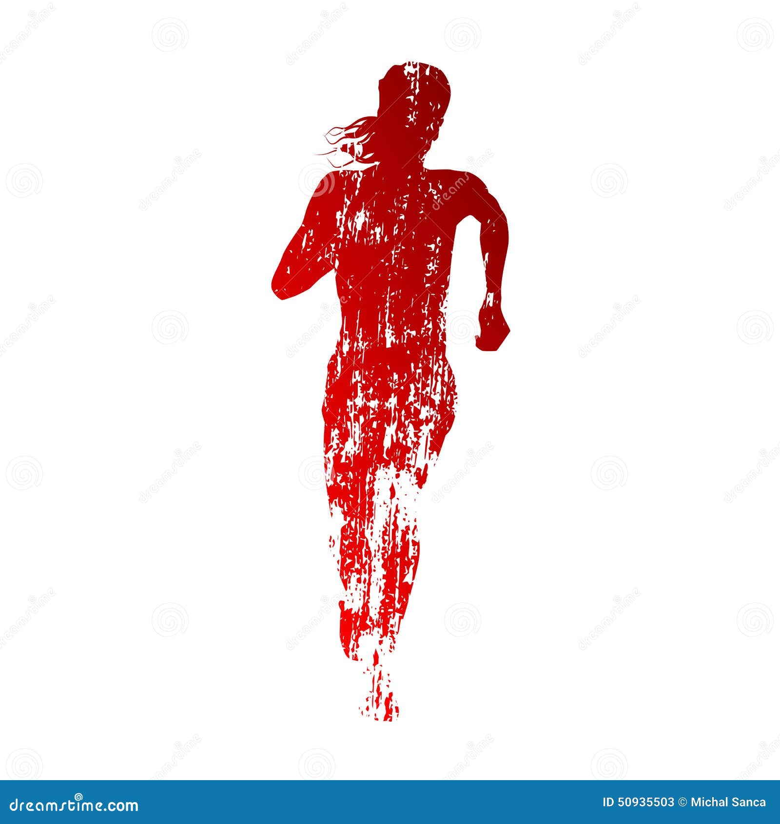 Abstract red running woman stock vector. Illustration of splash - 50935503