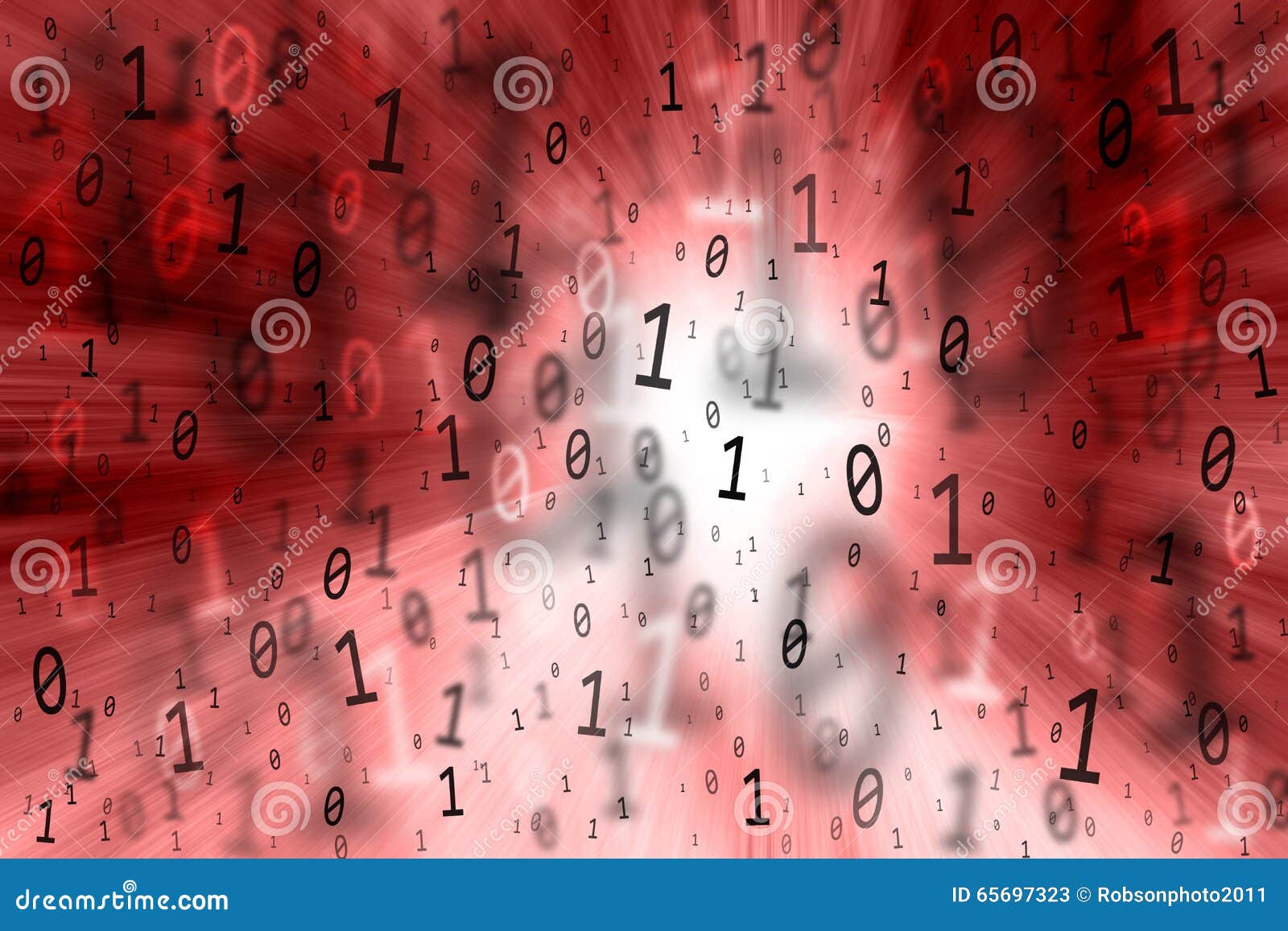 Abstract Red Scattered Travel Binary Numbers Stock Illustration ...