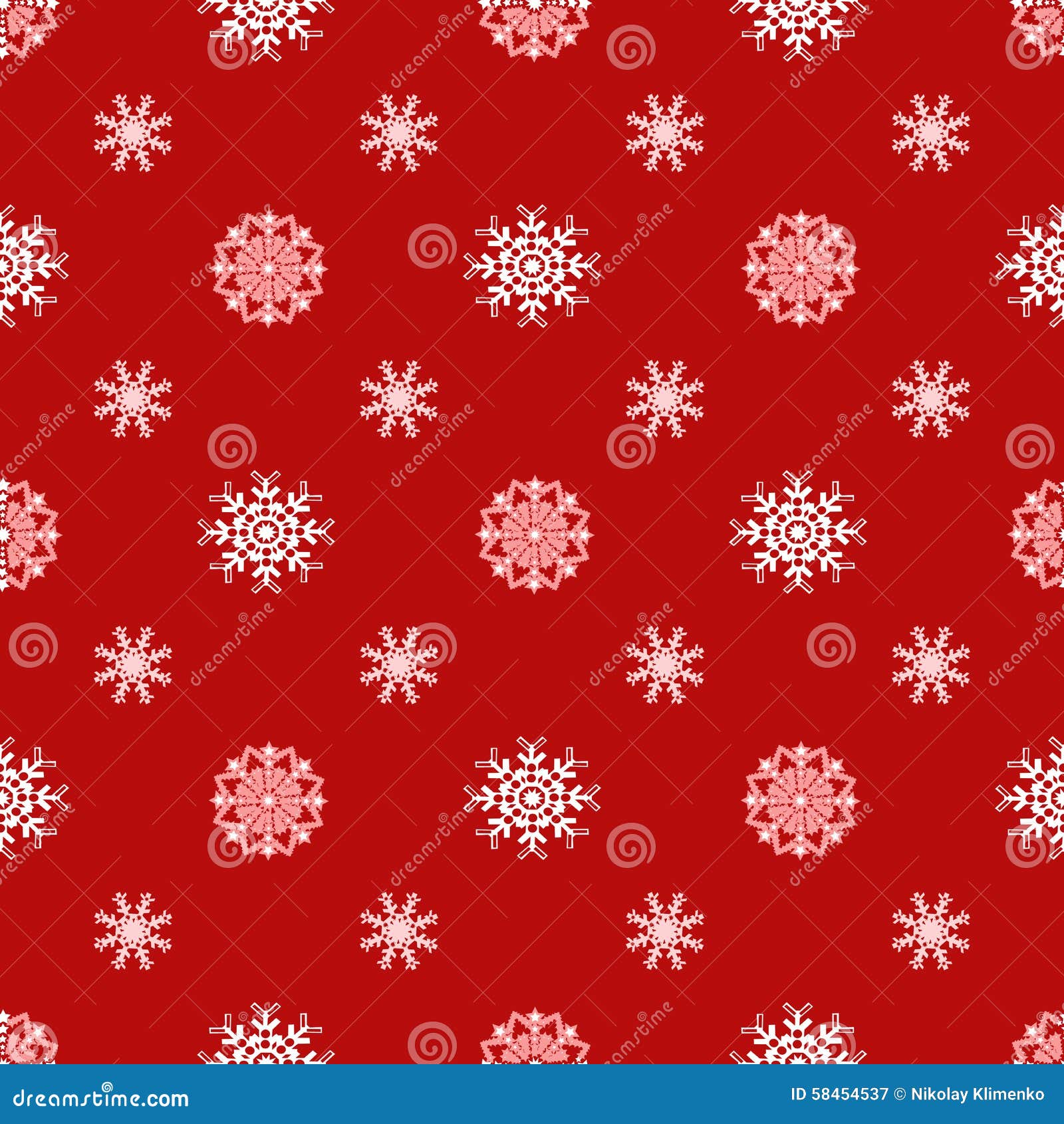 Abstract Red Seamless Snowflake Pattern Eps 10 Stock Vector ...