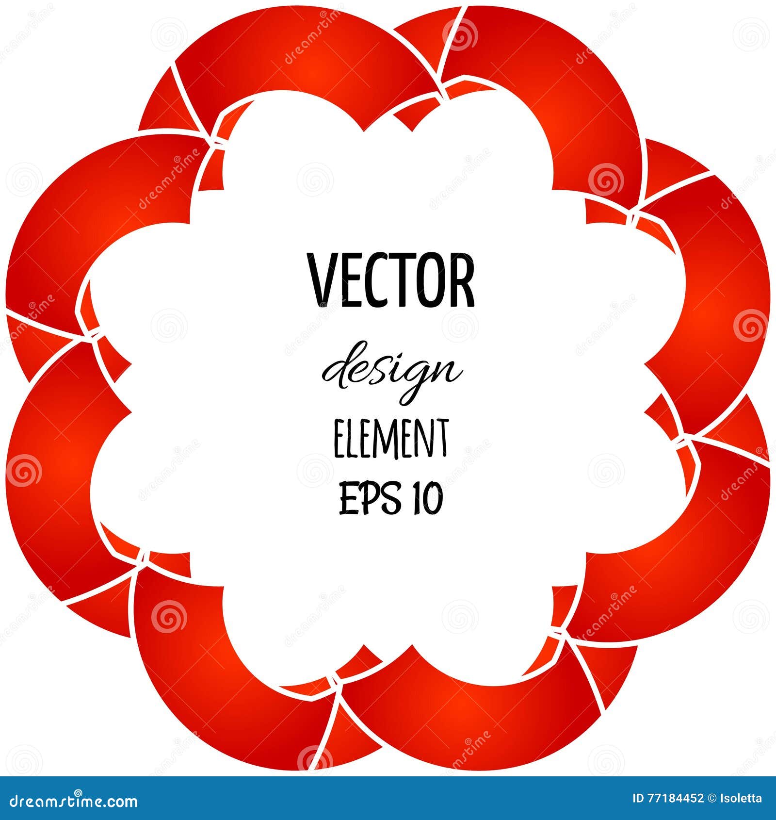 Abstract red shape stock vector. Illustration of illusion - 77184452