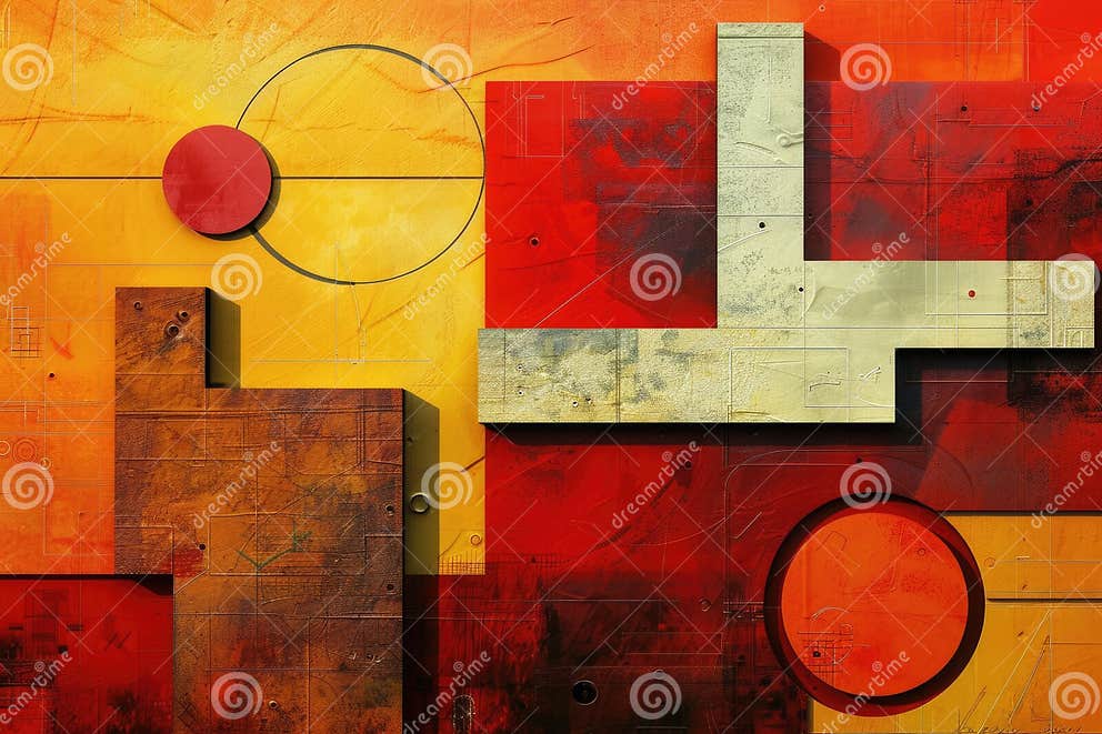 The Abstract Red Shape Repetitive Pattern Polygon Geometry in ...