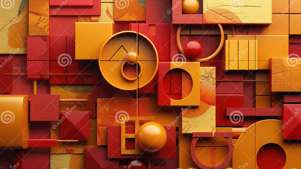 The Abstract Red Shape Repetitive Pattern Polygon Geometry in ...