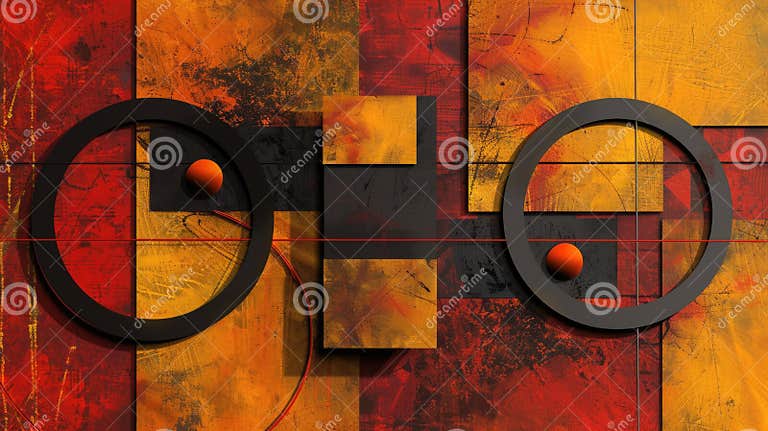 The Abstract Red Shape Repetitive Pattern Polygon Geometry in ...