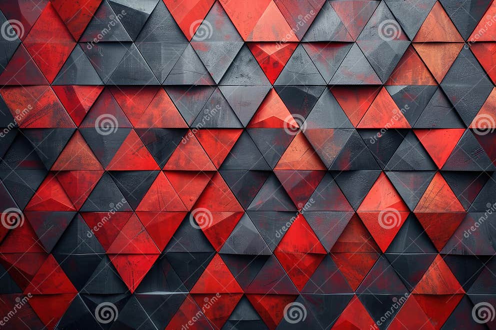 The Abstract Red Shape Repetitive Pattern Polygon Geometry in ...