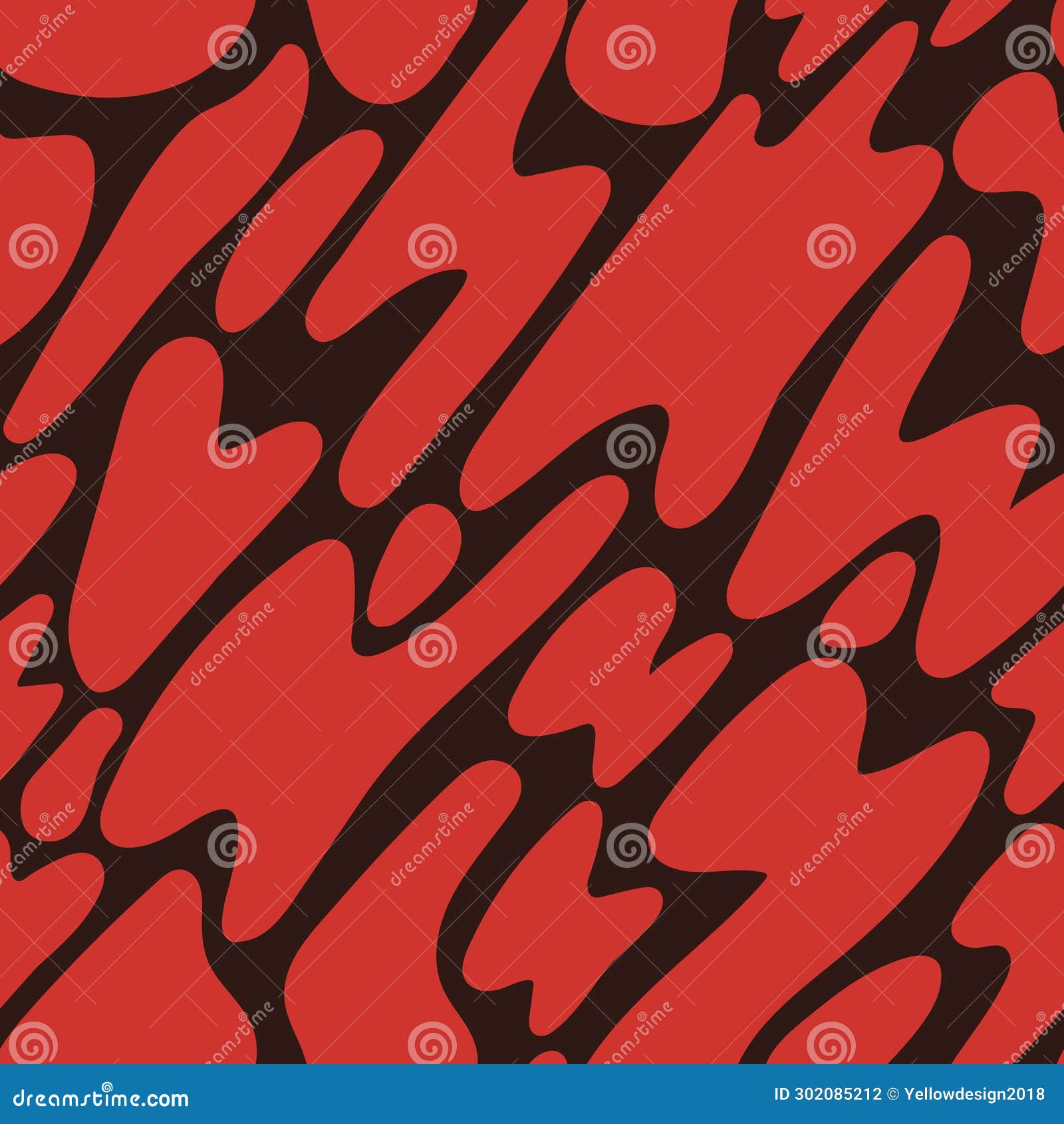 Abstract Red Shapes Seamless Pattern Stock Illustration - Illustration ...