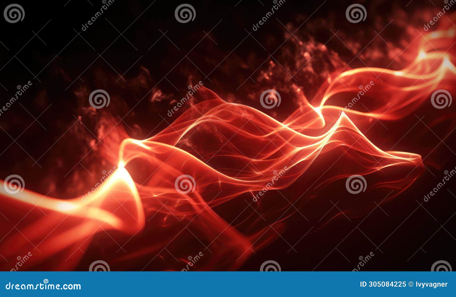 Abstract Red Smoke on Black Background. Abstract Red Smoke Waves ...