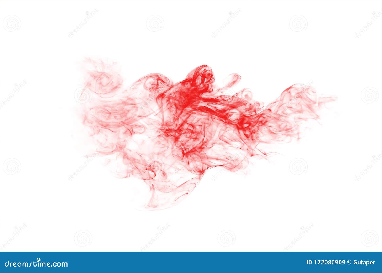Abstract Red Smoke Cloud Isolated on White Background. Stock Image ...