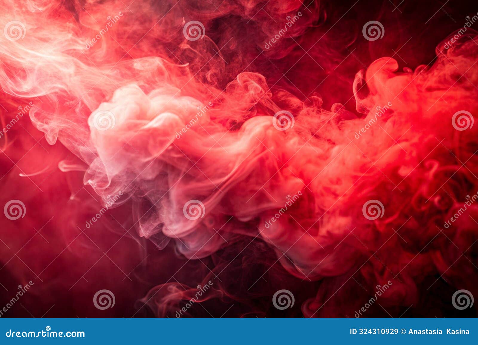 Abstract Red Smoke Clouds in the Atmosphere Stock Illustration ...