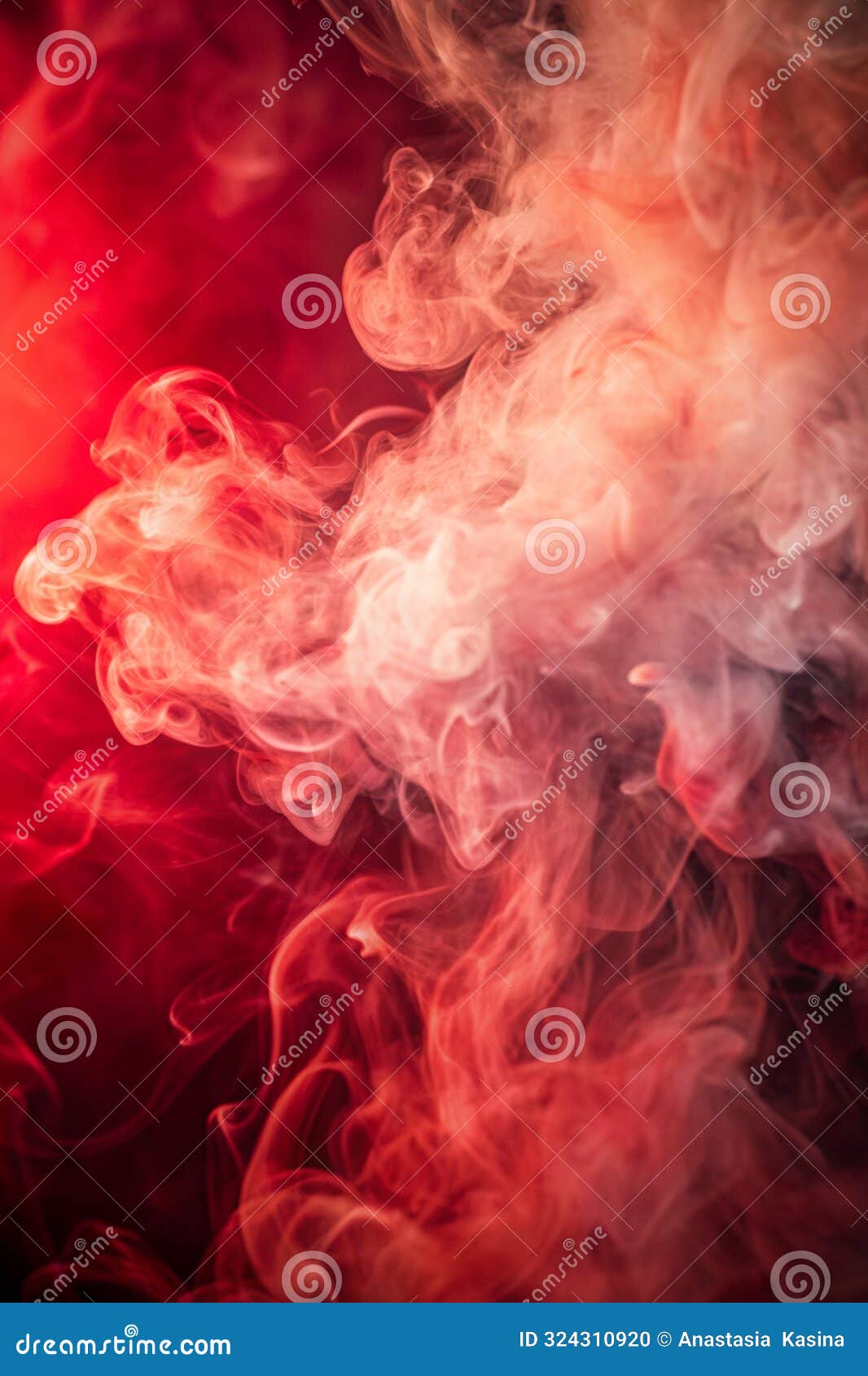 Abstract Red Smoke Clouds in the Atmosphere Stock Illustration ...