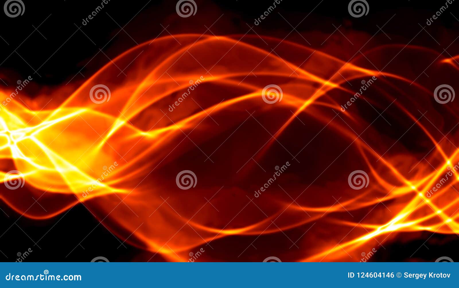Abstract Red Smoke Fire Over Black Background. Wavy Elegant Backdrop ...