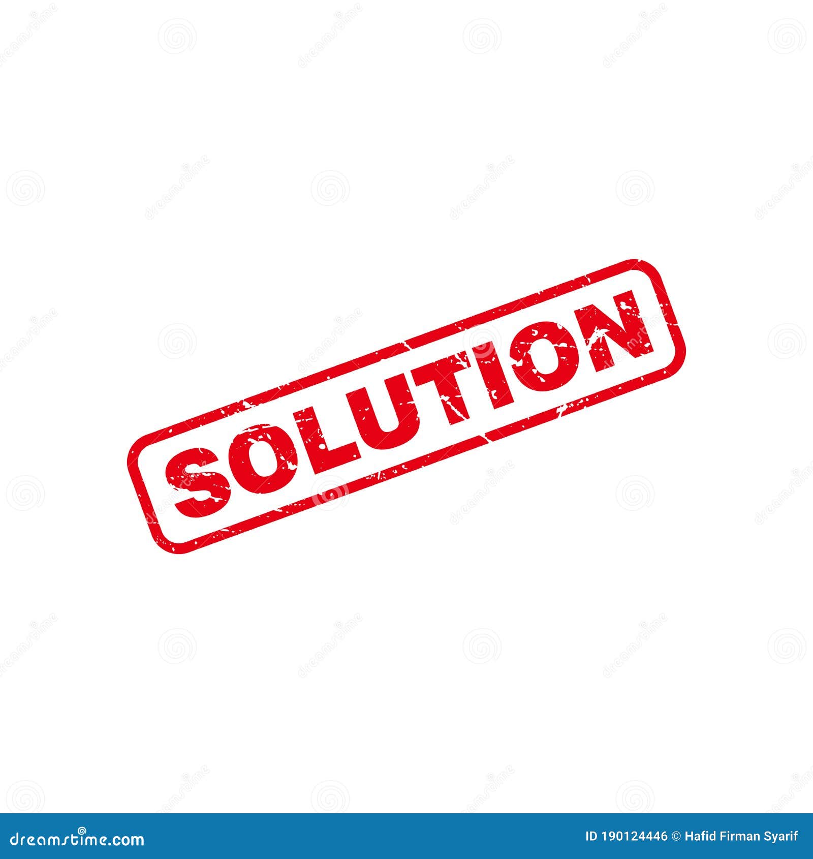 Abstract Red Solution Stamp Template Vector Stock Vector - Illustration ...