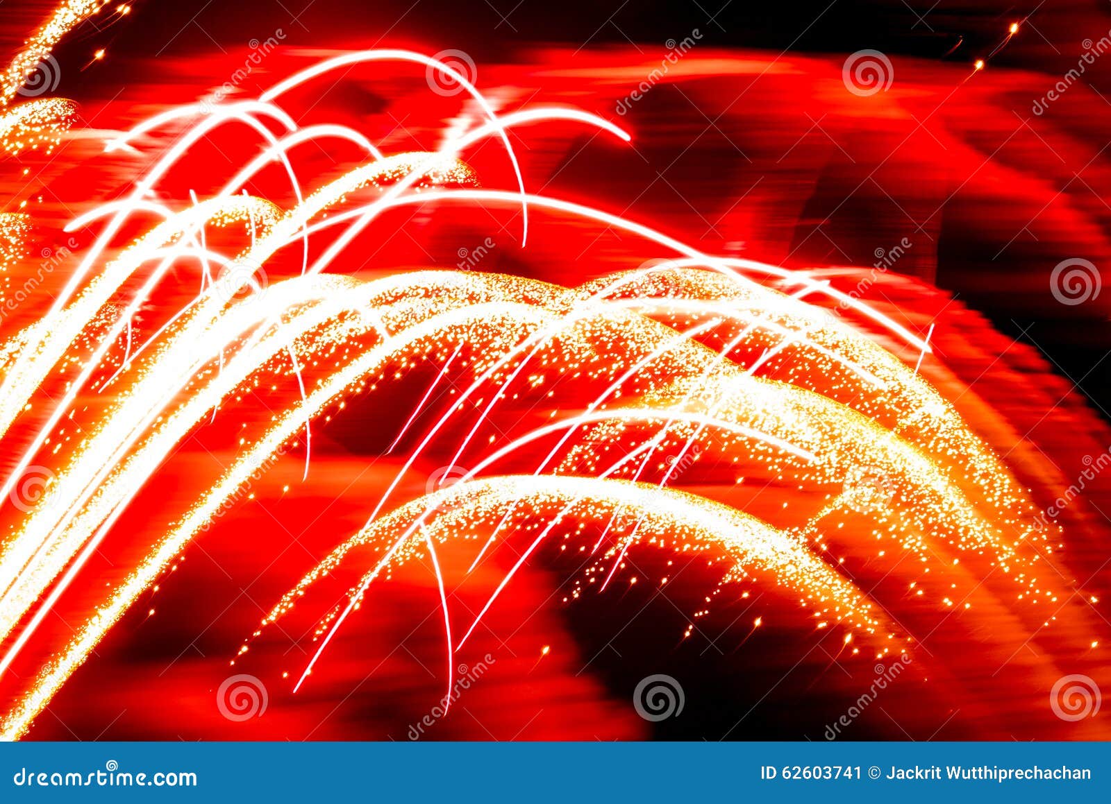 Abstract Red Sparkling Firework Line Used As Background Stock Image ...