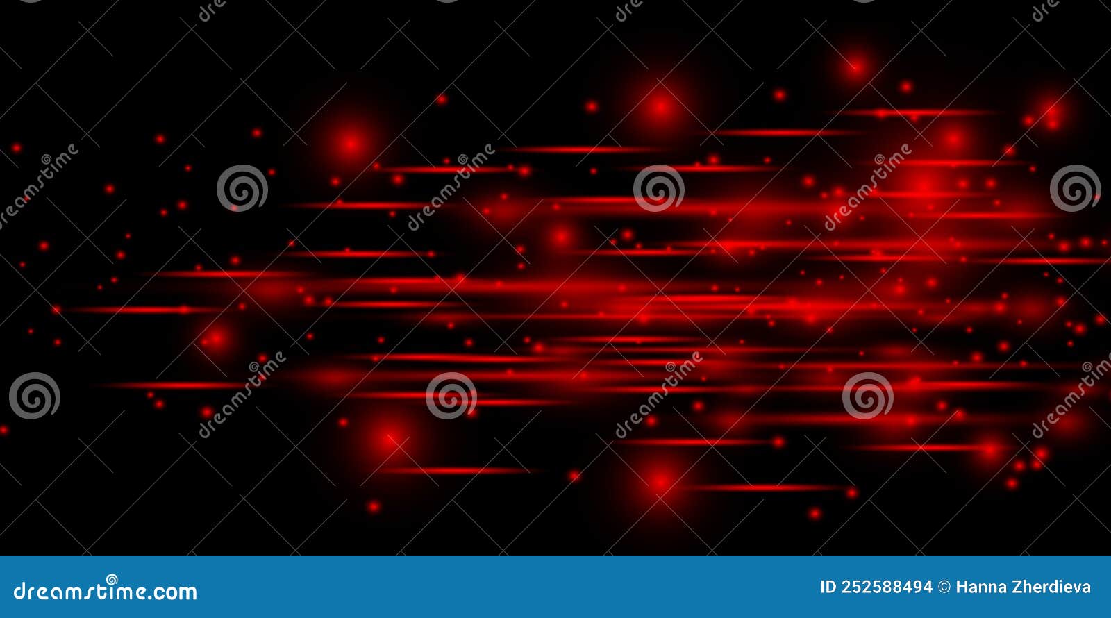 Abstract Red Speed Neon Light Effect on Black Background Stock ...