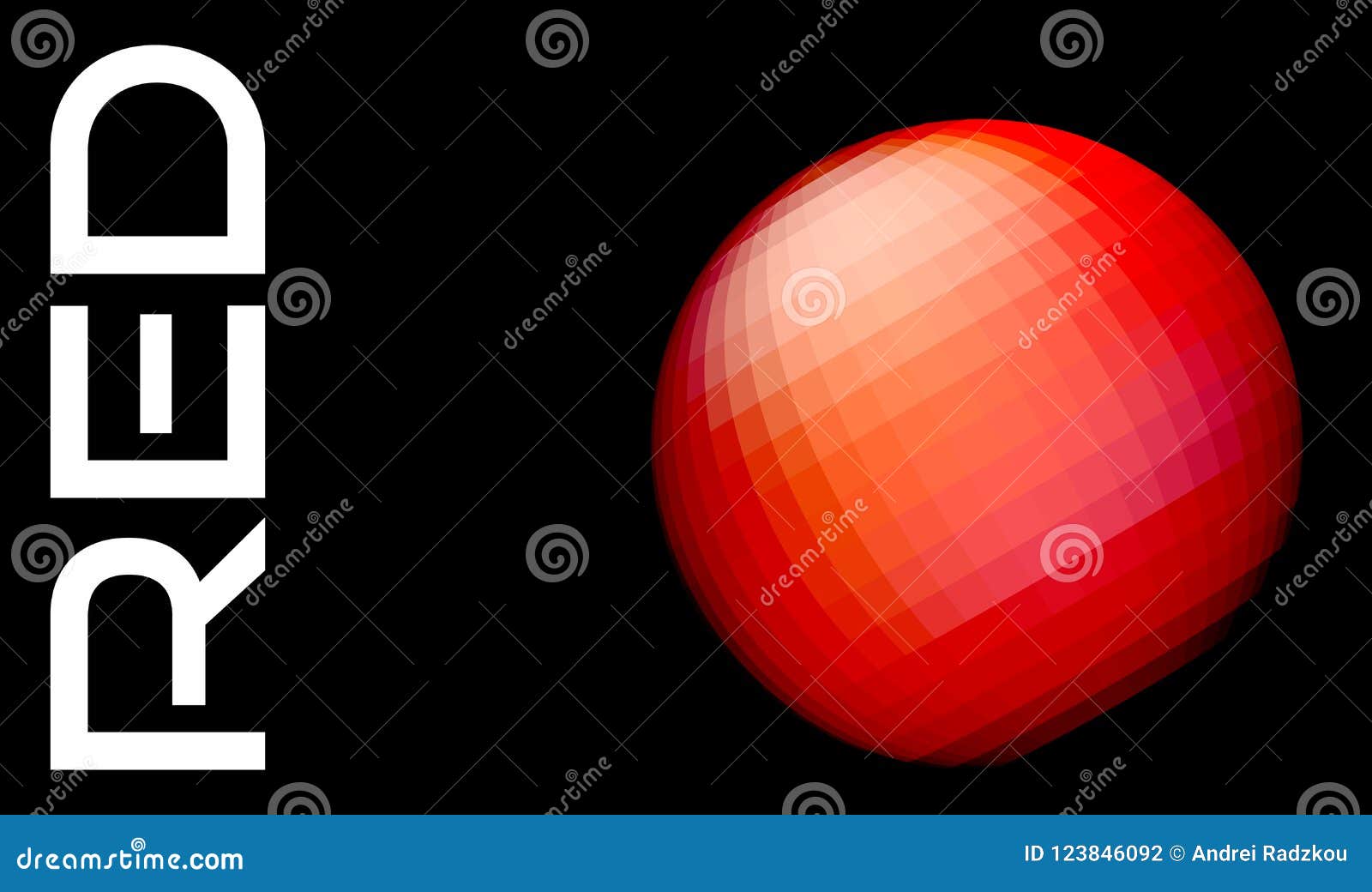 Abstract Red Sphere on a Black. Vector Graphics Stock Vector ...