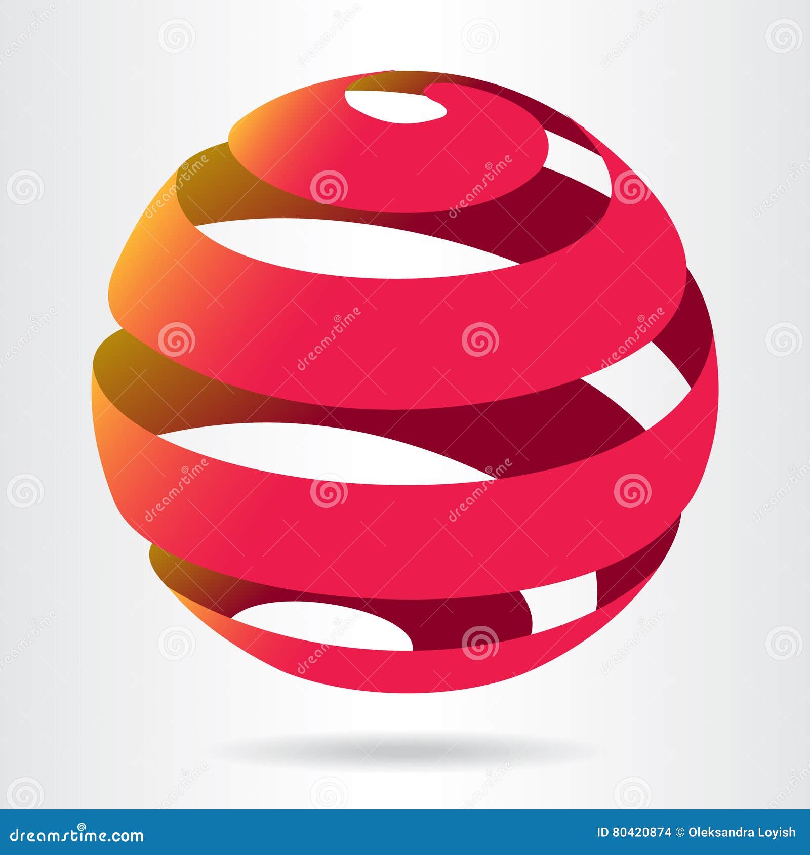 Abstract red sphere icon stock vector. Illustration of organic - 80420874