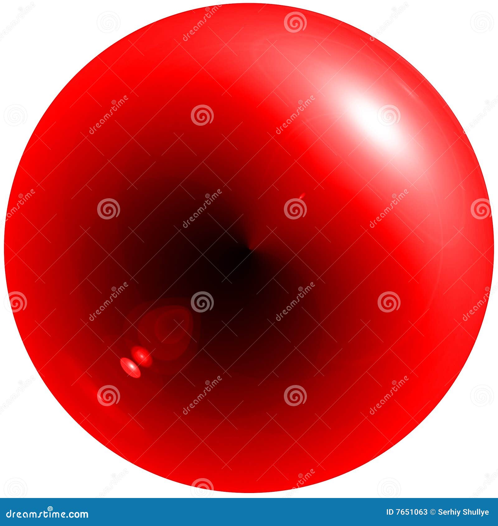 Abstract Red Sphere with Shadow and Glare Stock Illustration ...