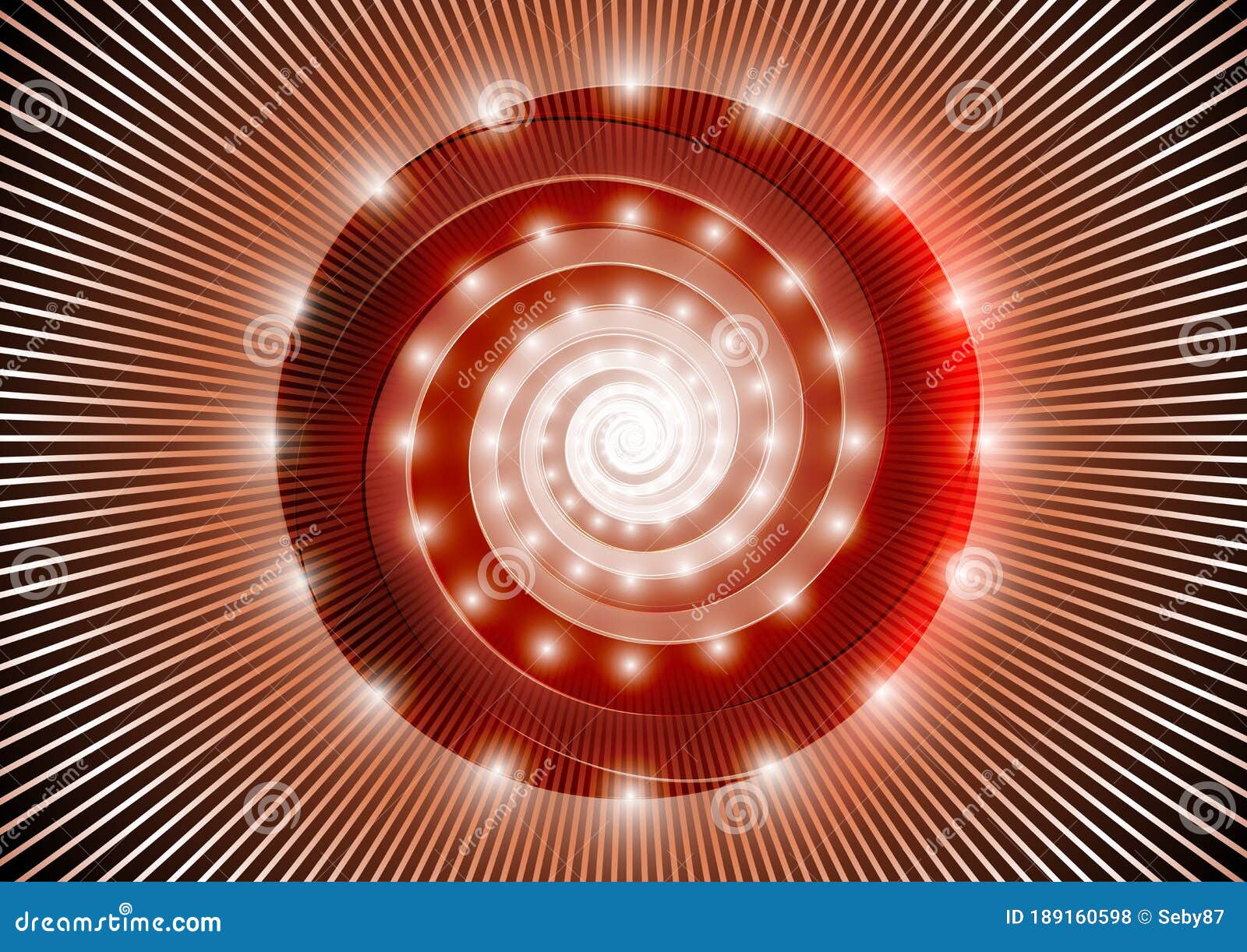 Abstract red spiral stock vector. Illustration of light - 189160598