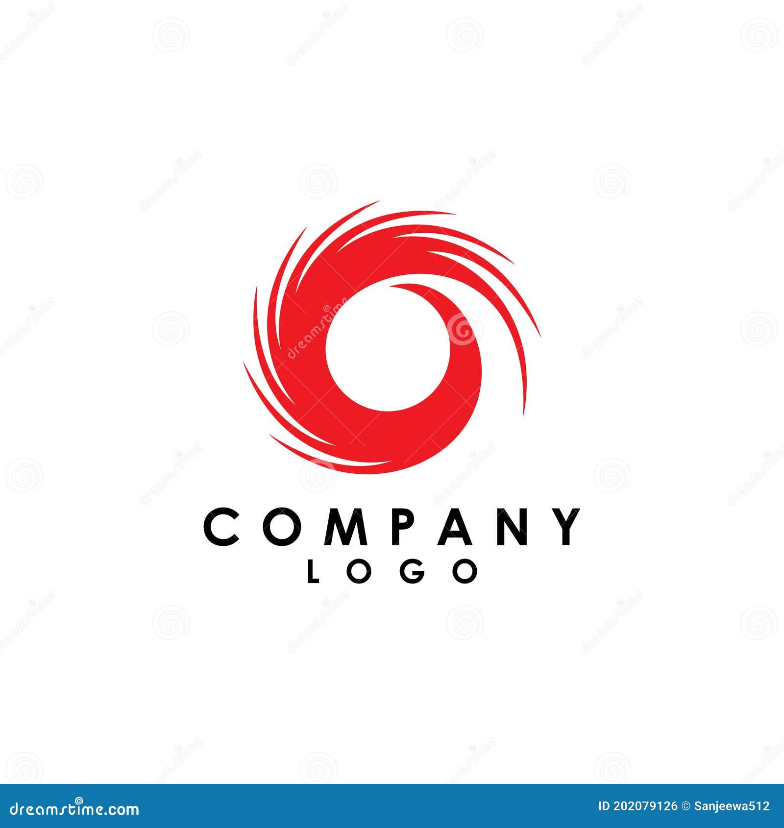 Abstract Red Spiral Circle Logo Design Vector Stock Vector ...