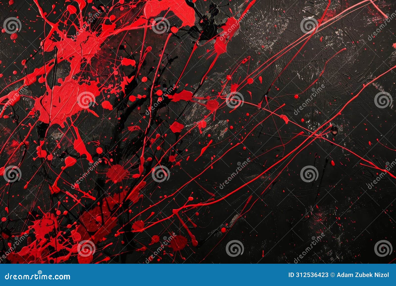 Abstract Red Splatter on Black Background Stock Illustration ...