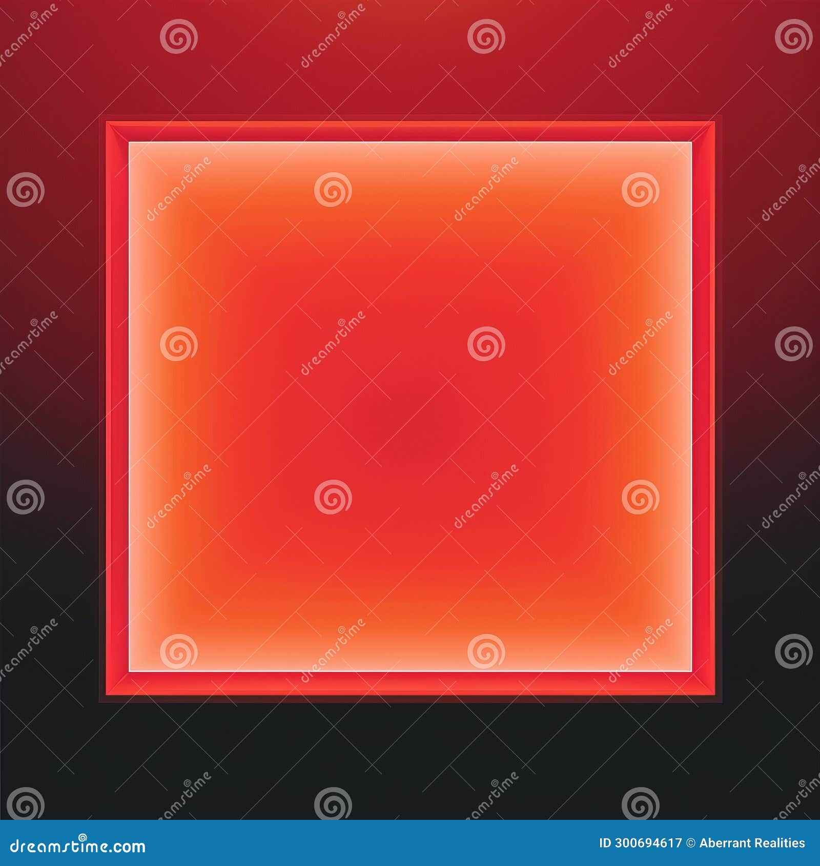 An Abstract Red Square on a Black Background Stock Illustration ...