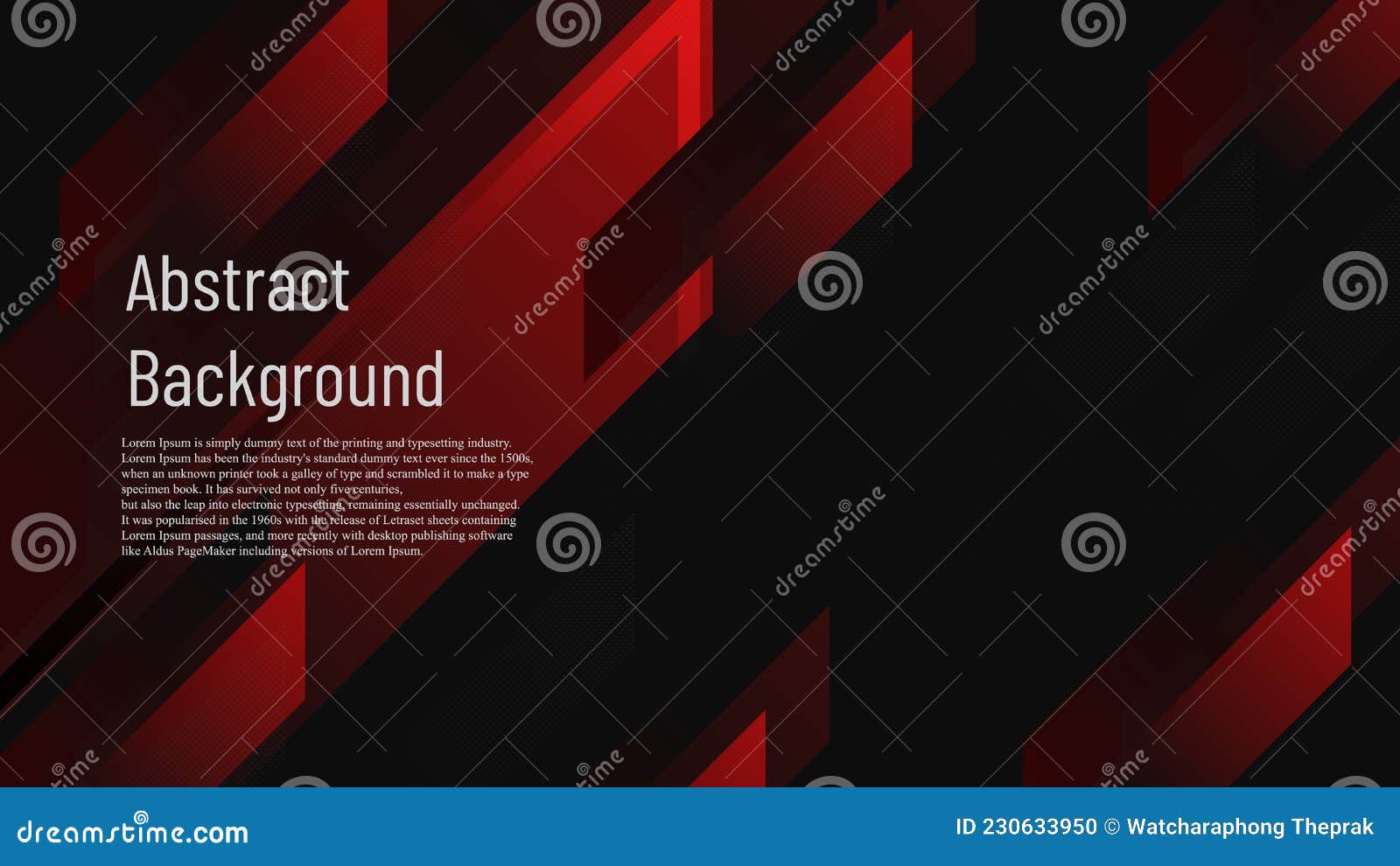 Abstract Red Square Shape Effect with Black Background Cover Graphic ...