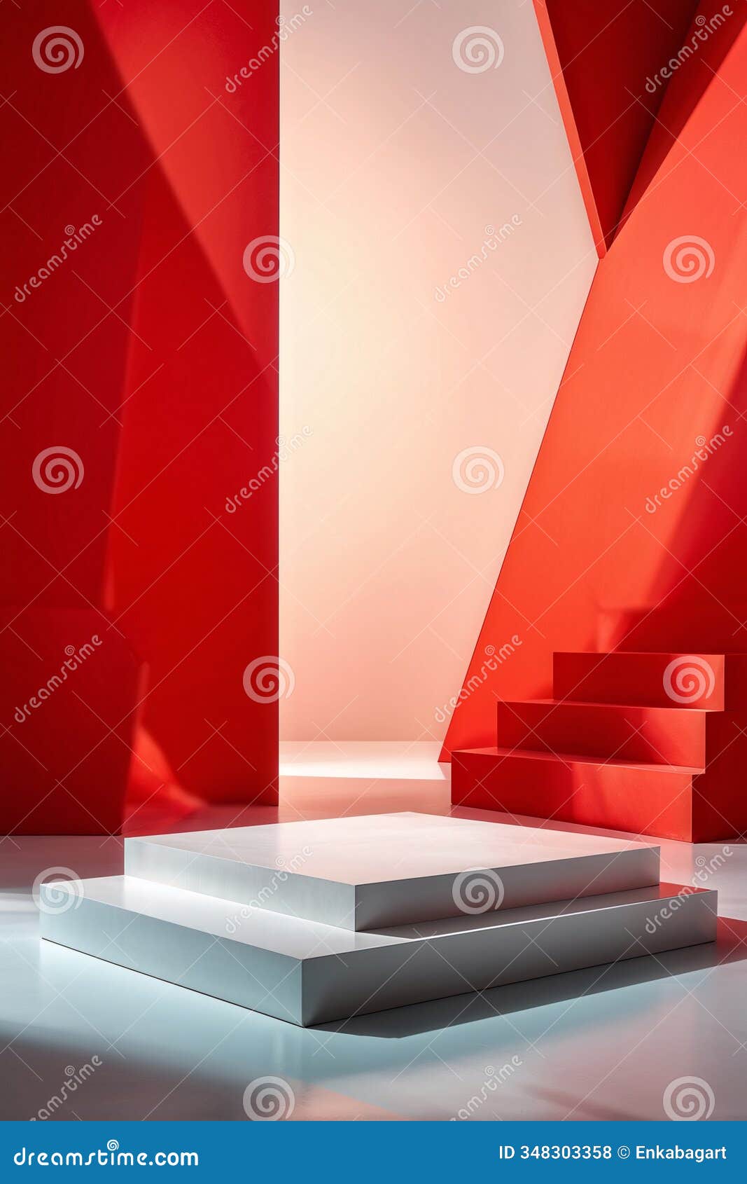 Abstract red stage design stock illustration. Illustration of empty ...