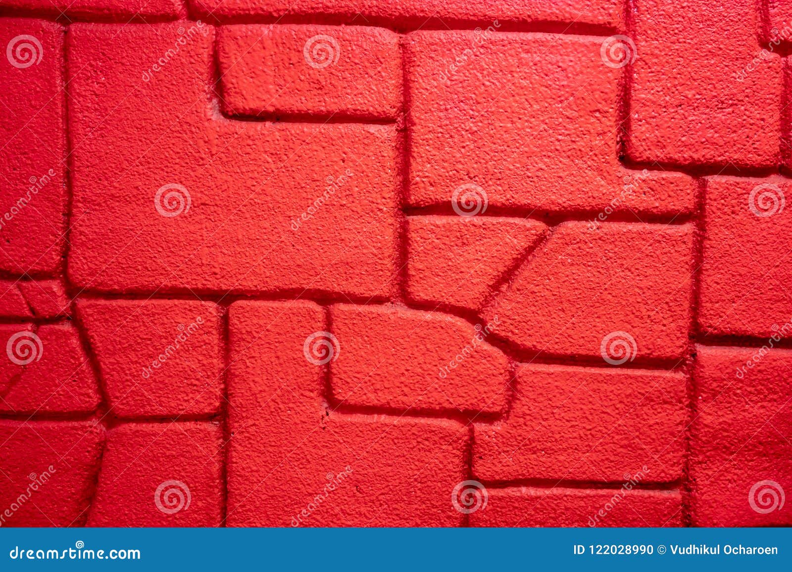 Abstract Red Stone Wall Pattern for Texture Stock Photo - Image of ...