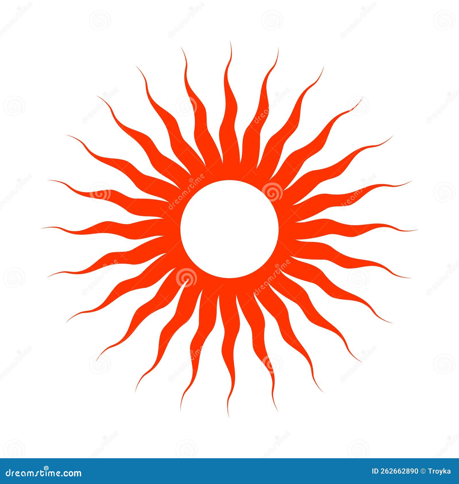 Abstract Red Sun Icon. Element for Design Stock Vector - Illustration ...